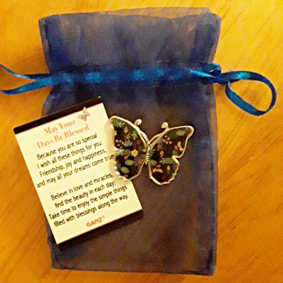 GANZ | Jewelry | New Ganz Butterfly Pocket Charm W Prayer Card | Poshmark